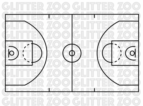 Basketball Court SVG – Glitter Zoo